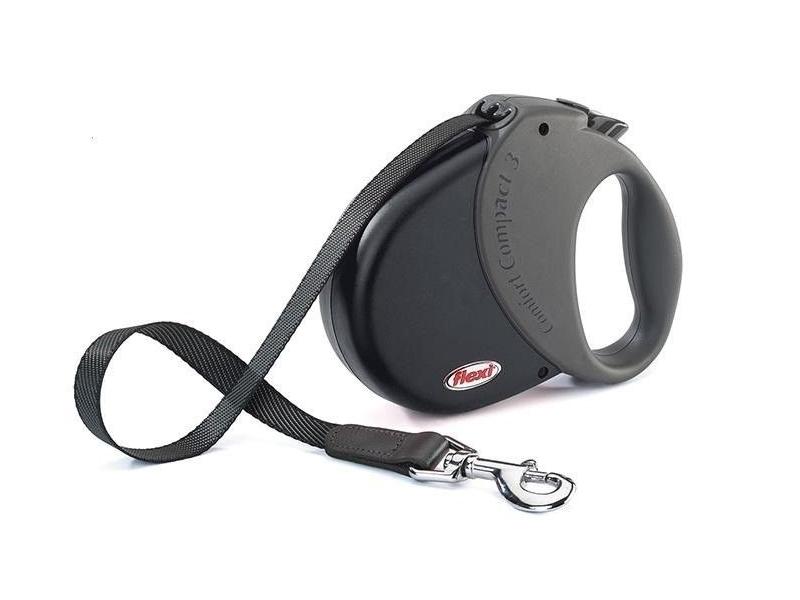 FLEXI Smycz automatyczna FLEXI COMFORT COMPACT 3 5 m czarna | Fera.pl
