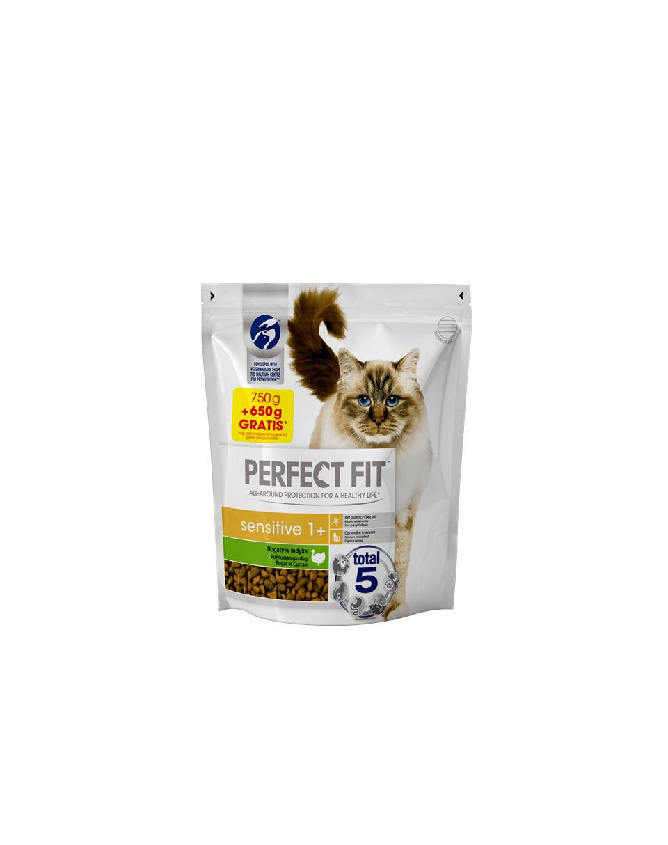 PERFECT FIT (Sensitive 1+) 1,4 kg (750 g + 650 g GRATIS) Bogaty w ... PERFECT FIT (Sensitive 1+) 1,4 kg (750 g + 650 g GRATIS) Bogaty w ...